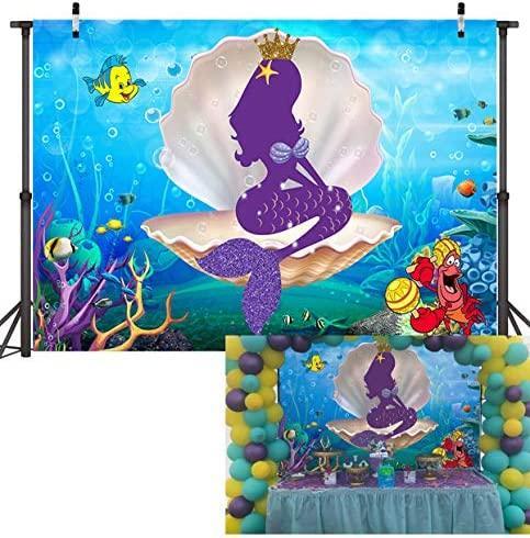 Mermaid Theme Photography Backdrop Little Mermaid Princess Underwater ...