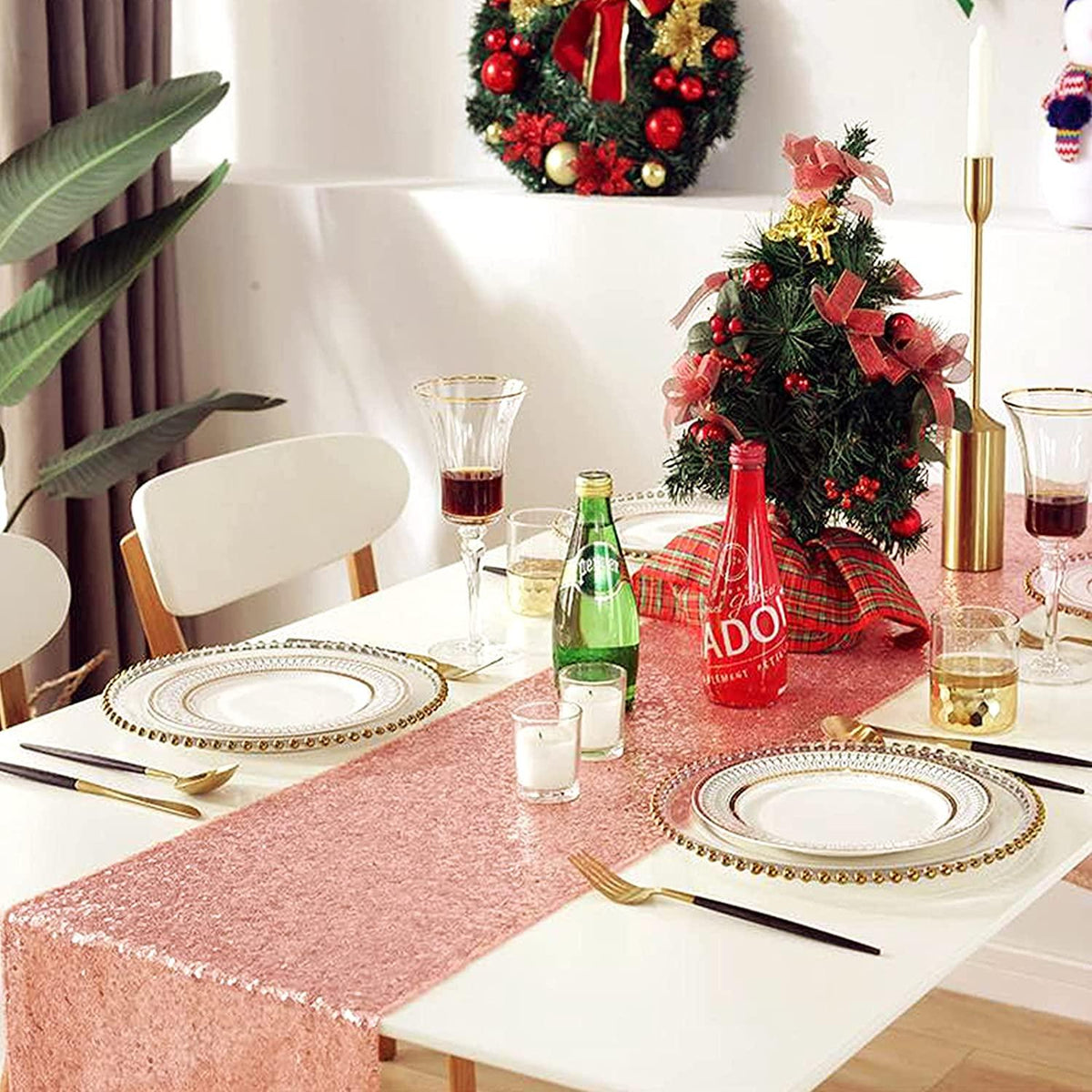 10 Pack Sequin Table Runner / Sequin Table Cloth for Rectangle Tables ...