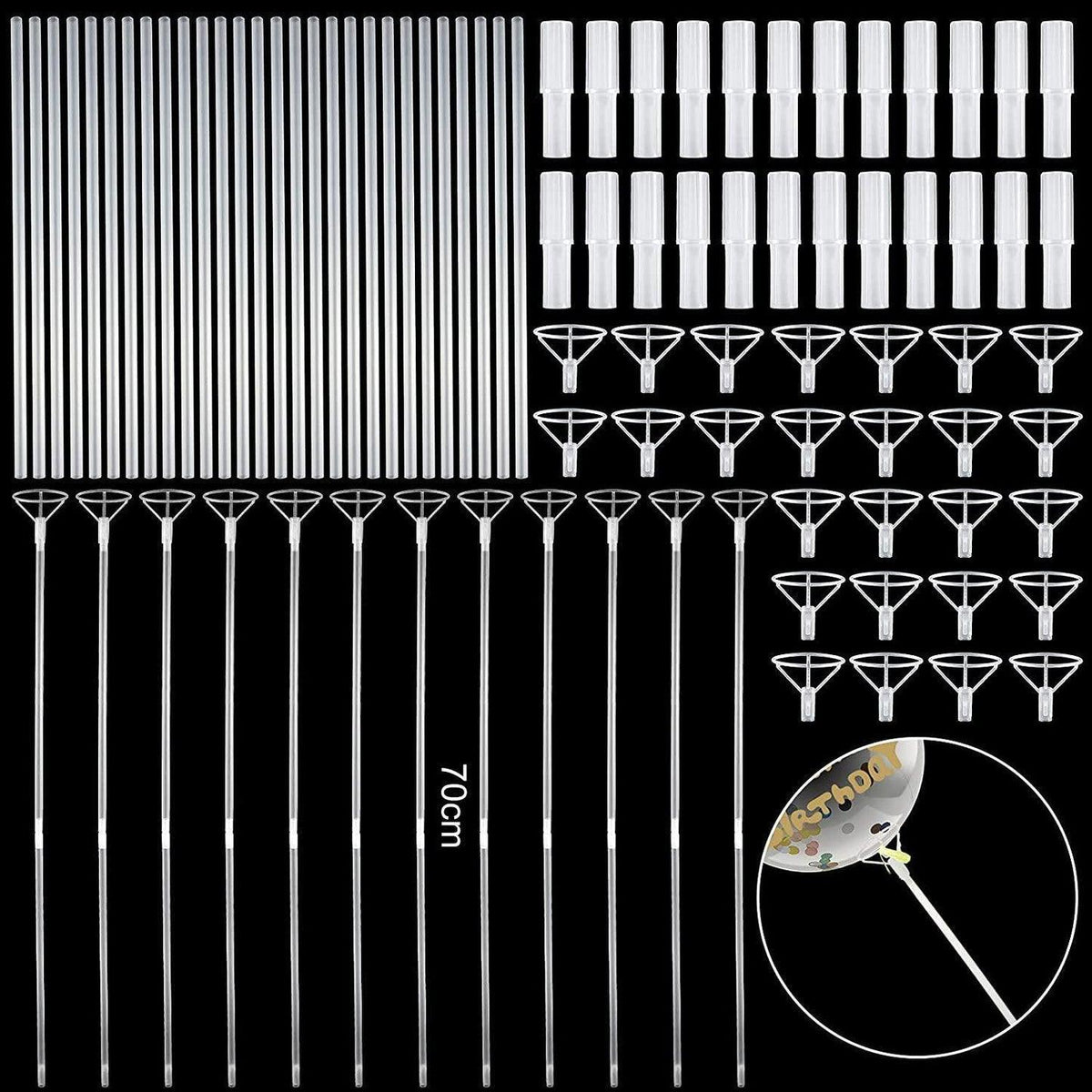 Clear Balloon Sticks Holder With Cup for Led Balloons – Hibrides