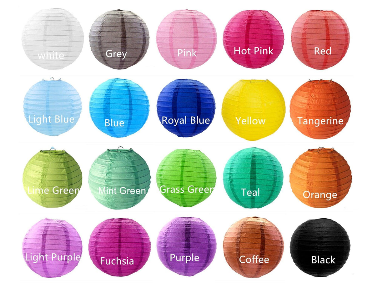 20pcs Paper lantern, Round Chinese Paper Lanterns for Wedding Decorati ...